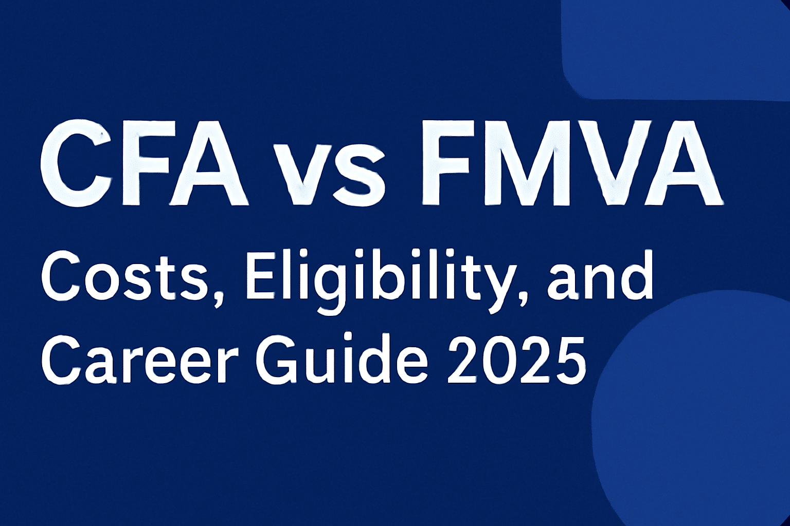 CFA vs FMVA: Costs, Eligibility, and Career Guide