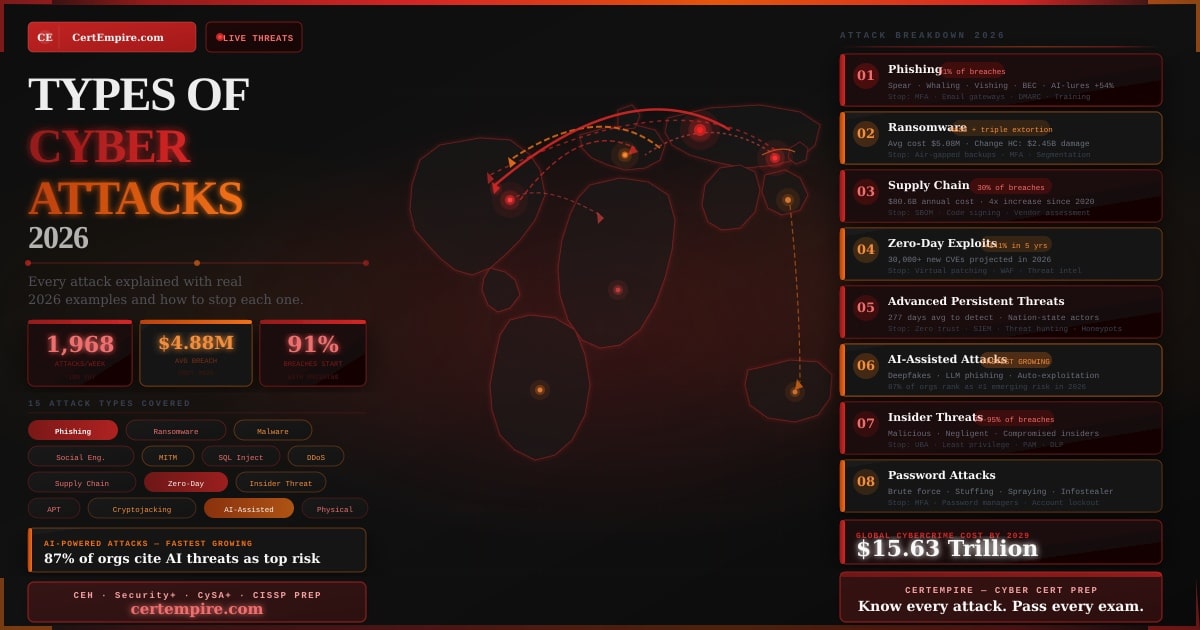 Types of Cyber Attacks 2026: Every Attack Explained
